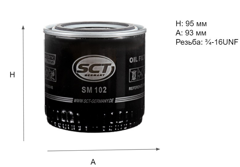 Фильтр масляный SCT SM102 - купить по выгодным ценам в интернет ...