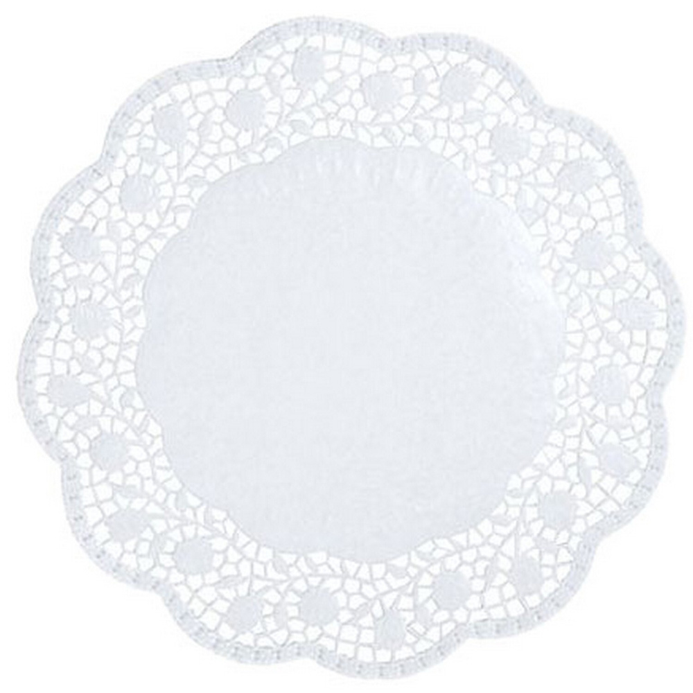 Настольные подкладки кружевные Papstar 30х30см, бумага, белый, 100шт ...