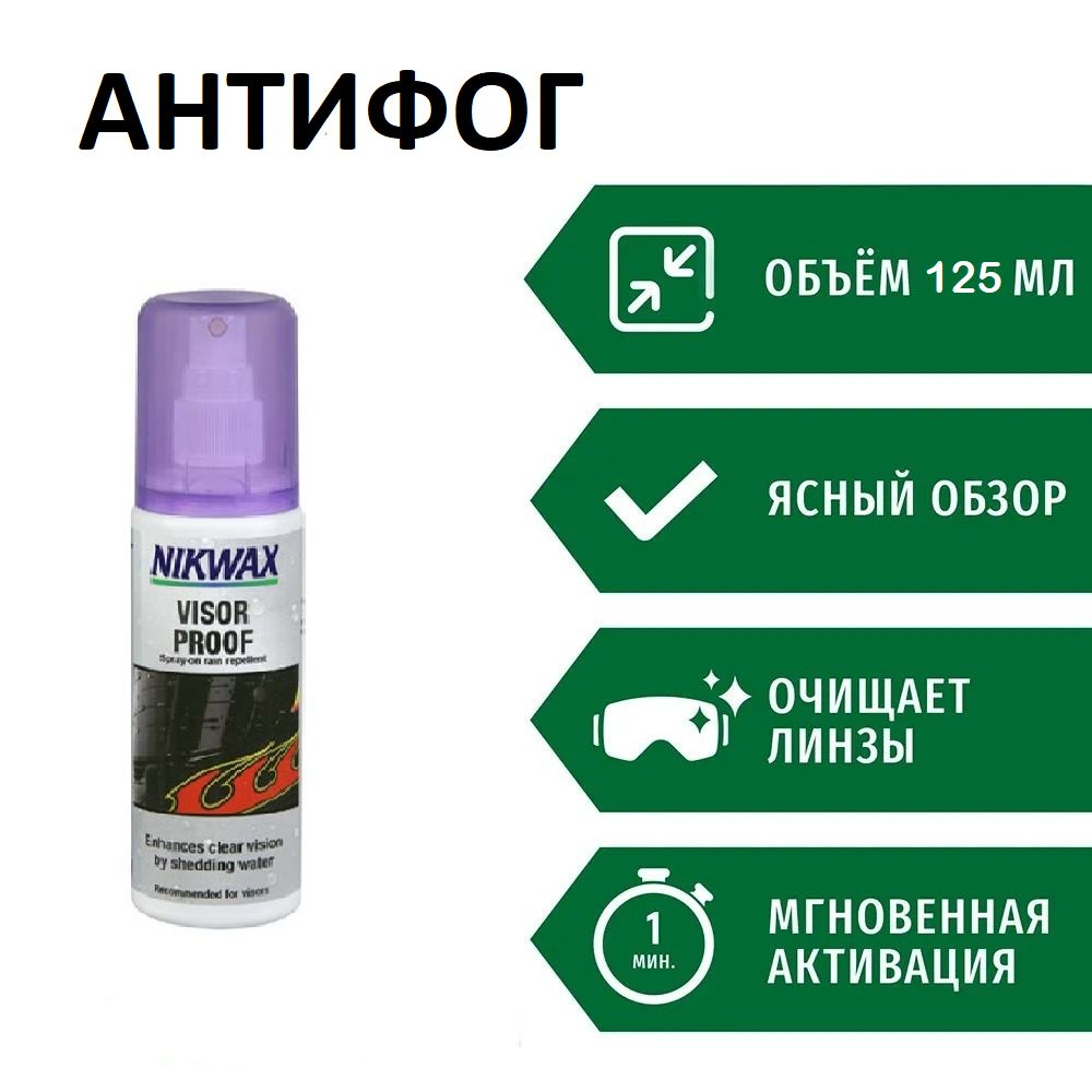 Антифог/антидождь для очков и масок "Visor Proof" Spray Nikwax - купить ...