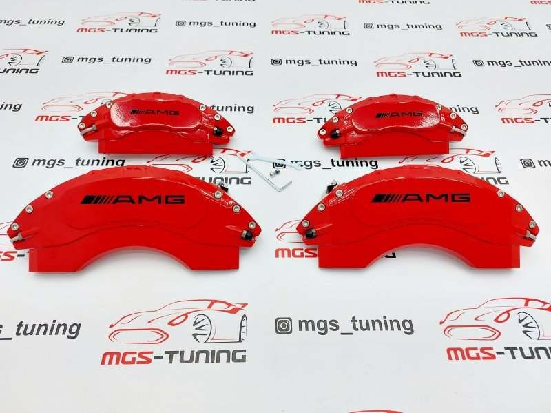 Накладки на суппорта Mercedes Benz GLE-class V167 красные алюминиевые ...