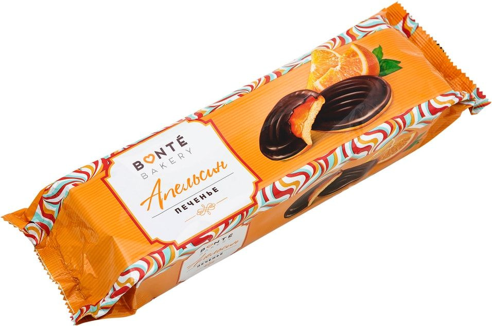 Печенье Bonte Bakery Апельсиновое сдобное 137г - купить с доставкой по ...
