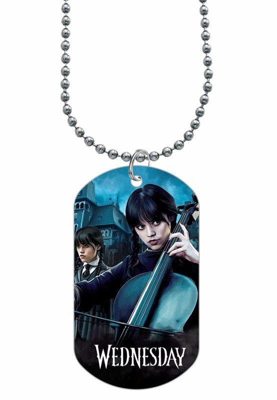 Кулон - жетон MIGOM девочке принт "Уэнсдэй, Wednesday" - WD0006 ...