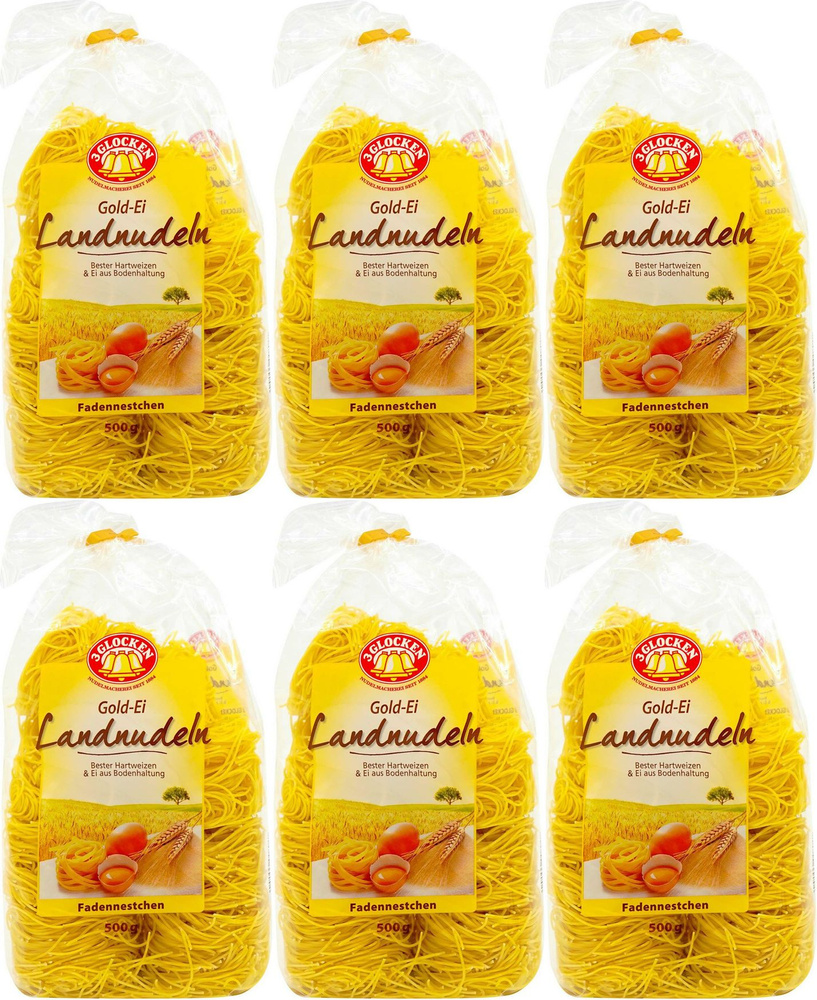 Макаронные изделия 3 Glocken Gold-ei landnudeln Fadennestchen Гнезда ...