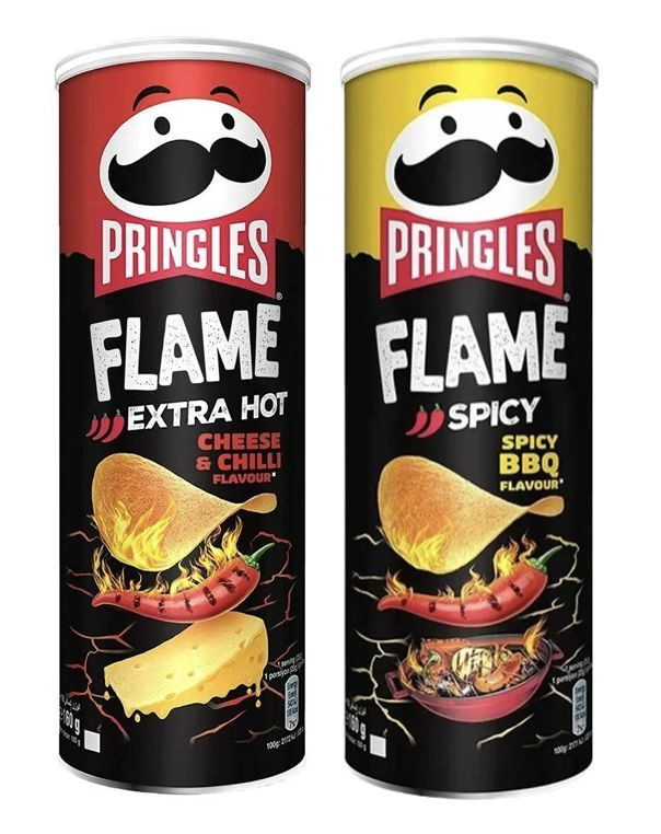 USA чипсы Pringles Flame Spicy BBQ Cheese&Chilli 2 шт 160 г купить на ...