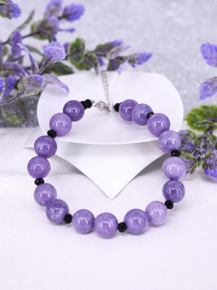 Браслет из агата и черного турмалина шерл / Браслет Роскошь золота из ...