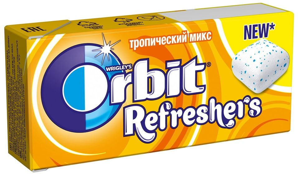 Жевательная резинка Orbit Refreshers Тропический микс 16г х3 - купить с ...