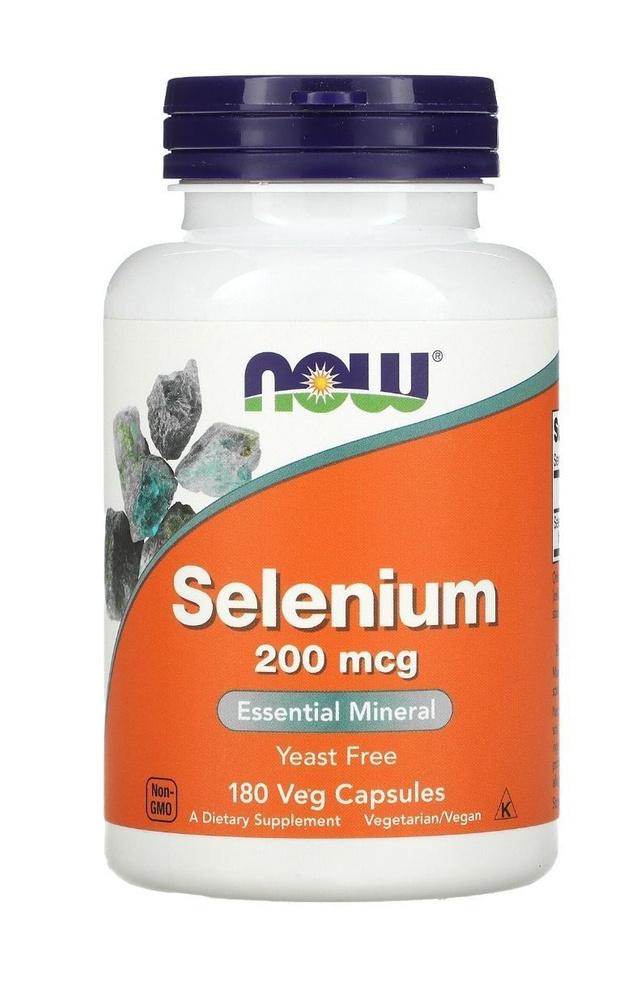 Витамин Now Selenium 200 mcg, Селен 200 мкг, 180 капсул - купить с ...