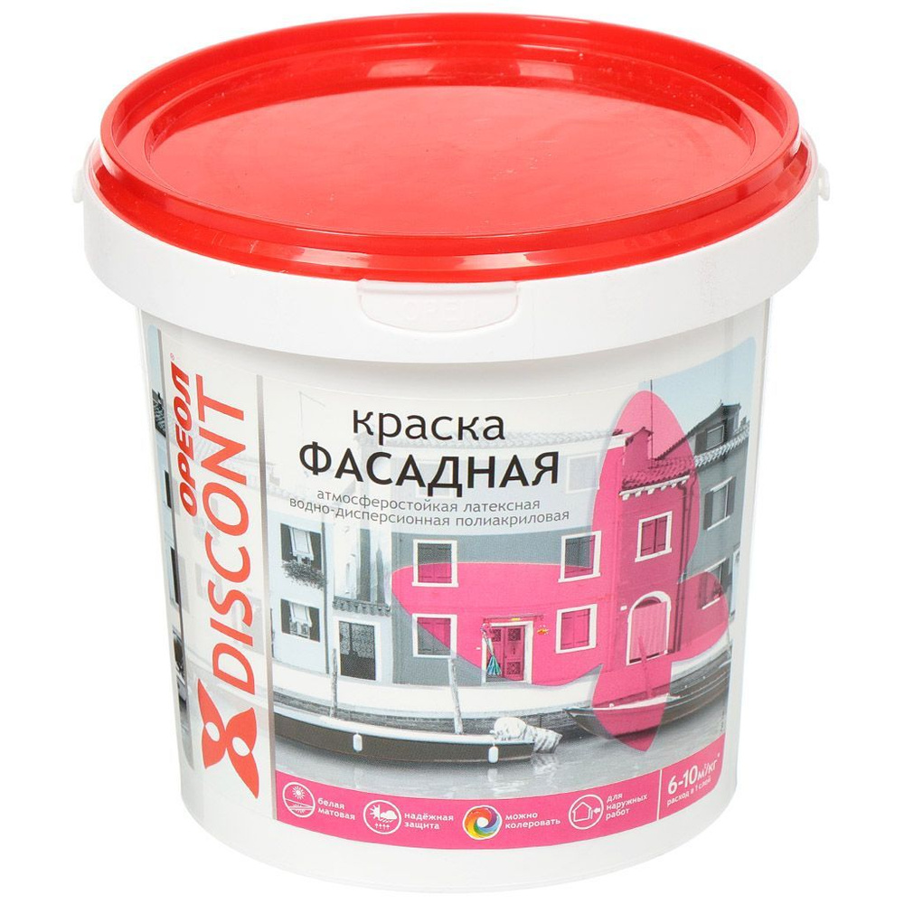 Краска Ореол полиакриловая, Акриловая, Матовое покрытие, белый - купить ...