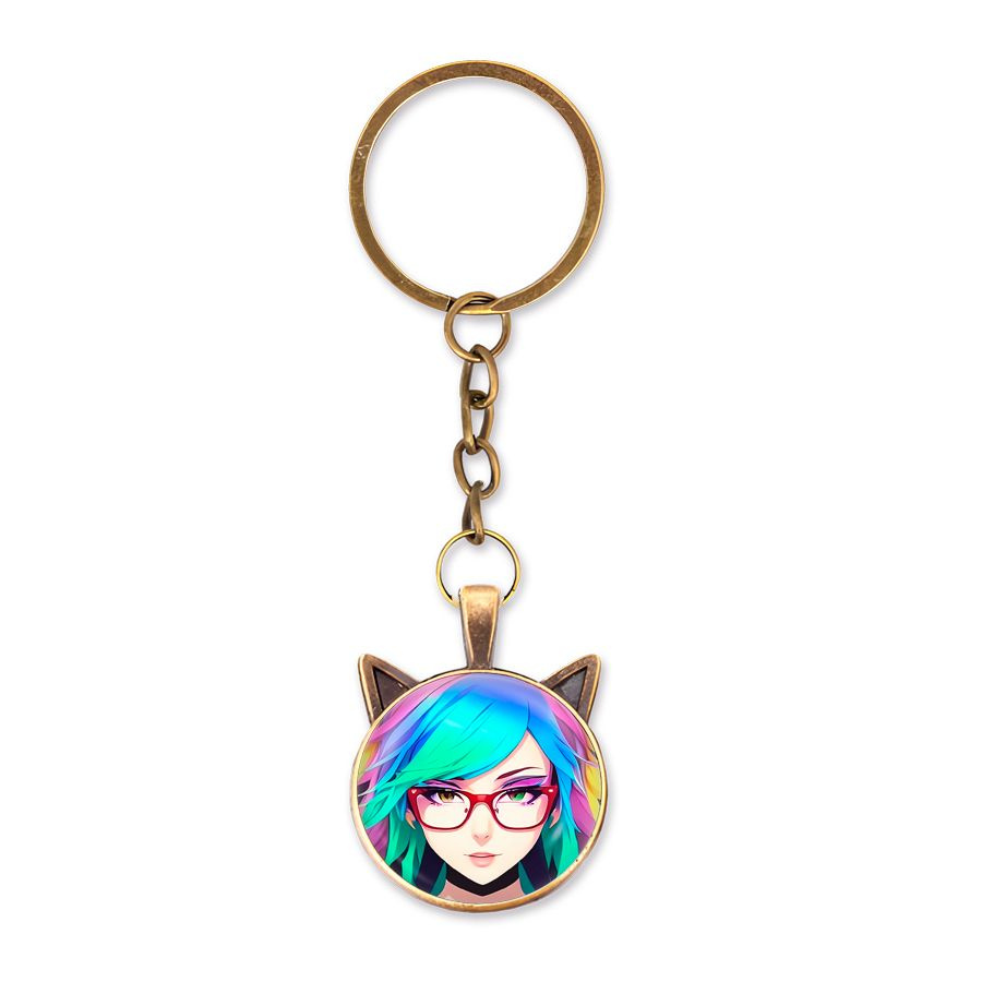 Брелок Девушка в очках неко - купить с доставкой по выгодным ценам в ...