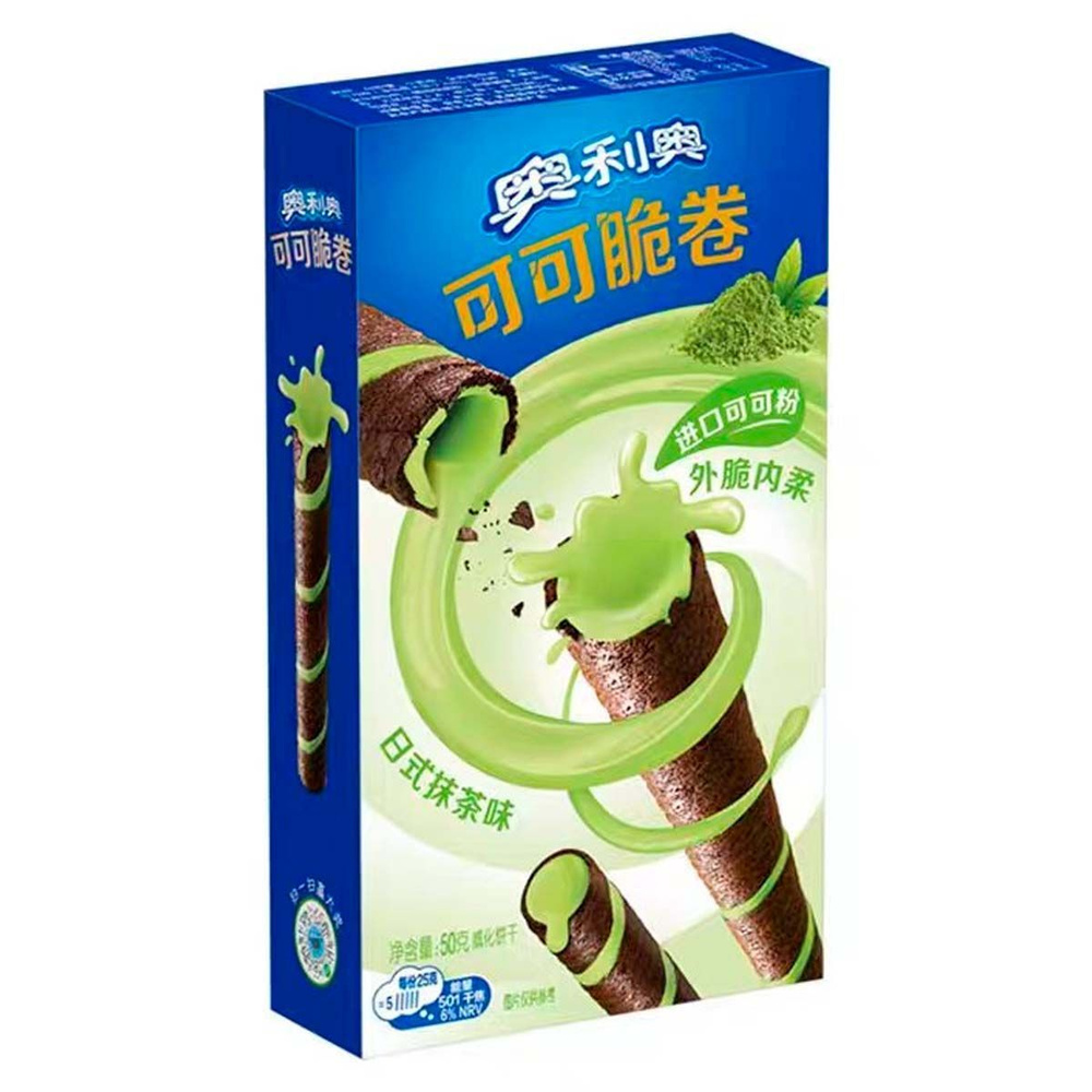 Вафельные трубочки OREO Wafer Roll Matcha со вкусом зелёного чая матча ...