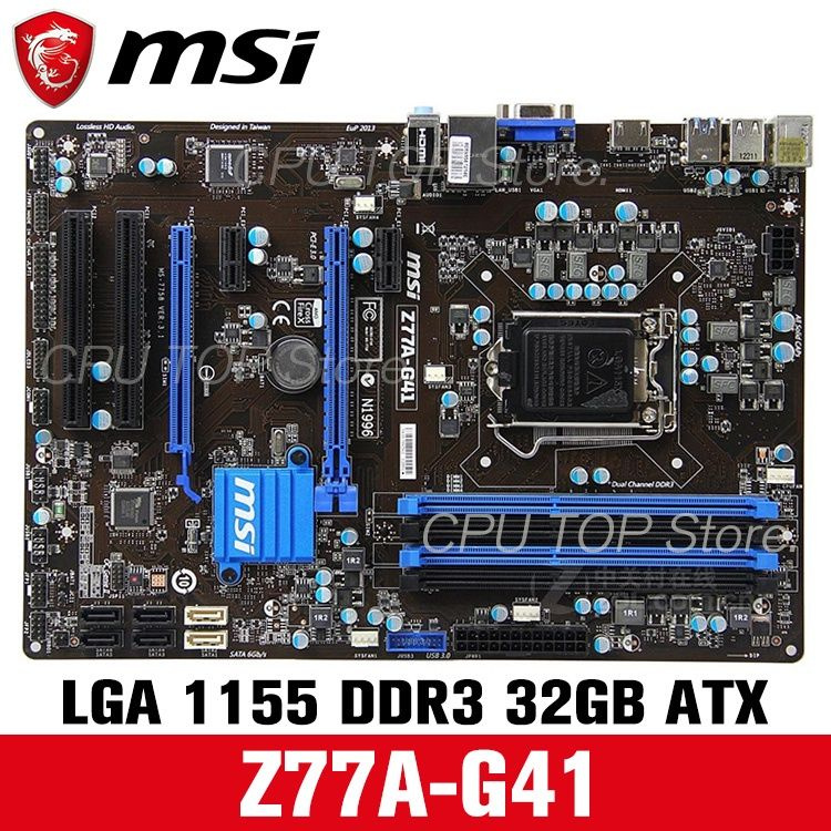 MSI Z77A-G43 Z77A-G41 Desktop Motherboard Z77 LGA 1155 DDR3 32G ATX UEFI BIOS Used Mainboard ...