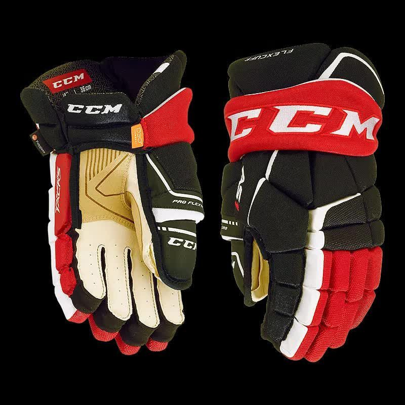 Перчатки хоккейные CCM ПЕРЧАТКИ TACKS AS1 JR_12"_Черный/красный/белый ...