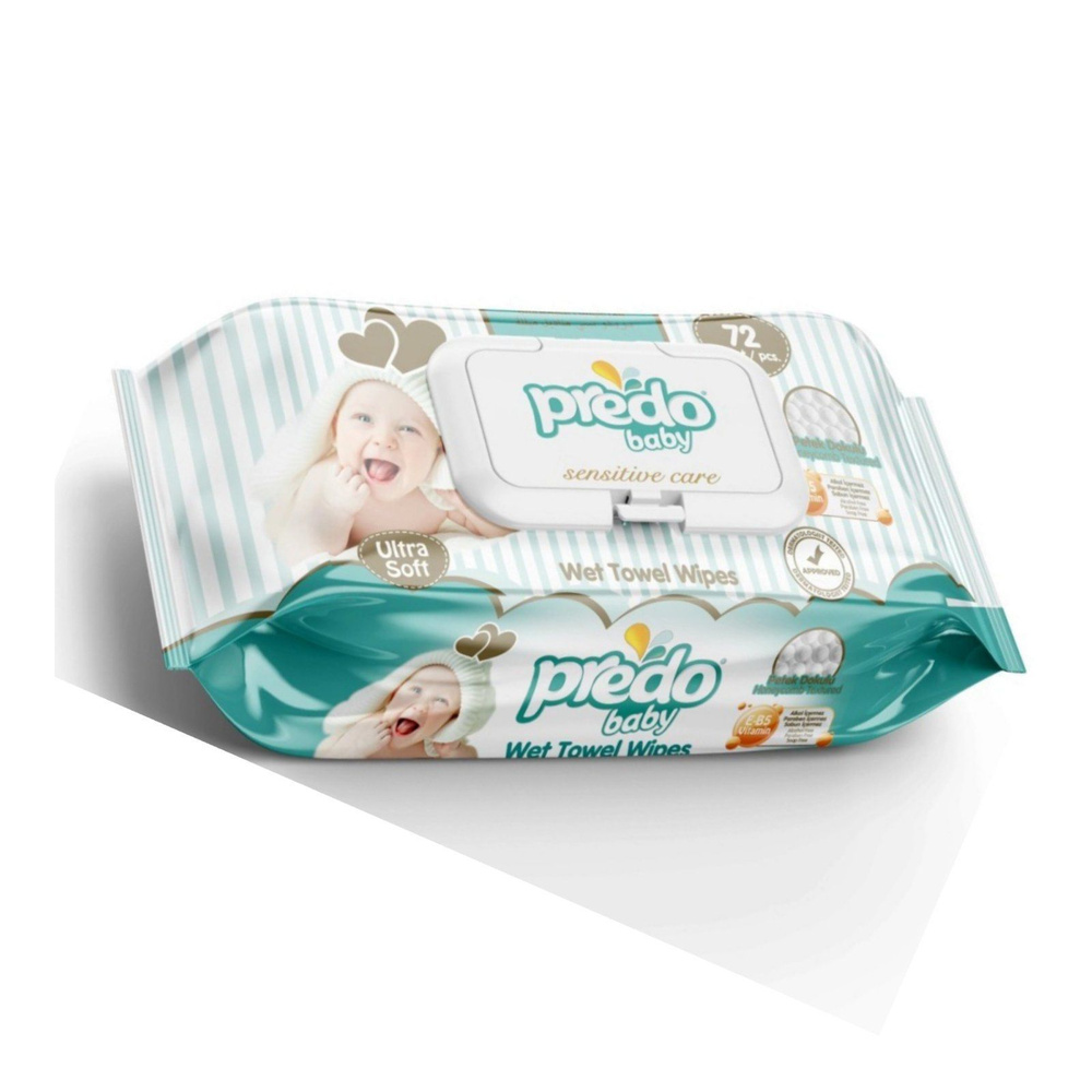 Predo салфетки влажные детские с отдушкой wet wipes 72шт., 1уп - купить ...