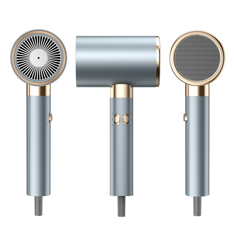 Фен для волос fghgh 2200 Вт, скоростей 13000, кол-во насадок 1, серый ...