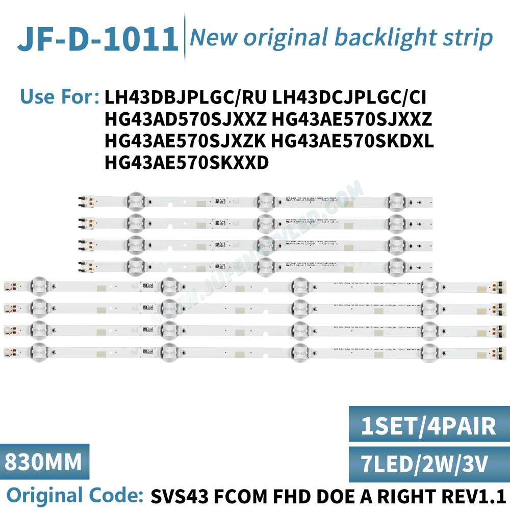 Подсветка для телевизора Sumsung 43J 4+3led 4pairs/set 3V1W UN43J5000 ...