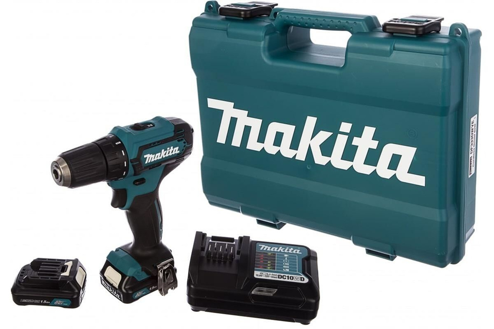 Дрель-шуруповерт Makita DF333DWYE 12В CXT 30Нм. 1700об/мин. (2АКБ 1.5Ач ...