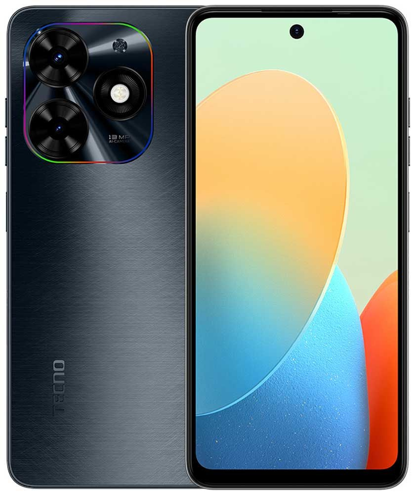 Смартфон Tecno Spark Go 2024 4 64 Gravity Black черный купить по выгодной цене в интернет