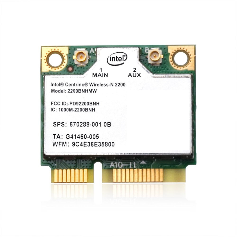 Сетевая карта Беспроводная карта Wi-Fi Wlan Intel 2200BNHMW 2200BGN WiFi адаптер Half Mini PCI-e ...
