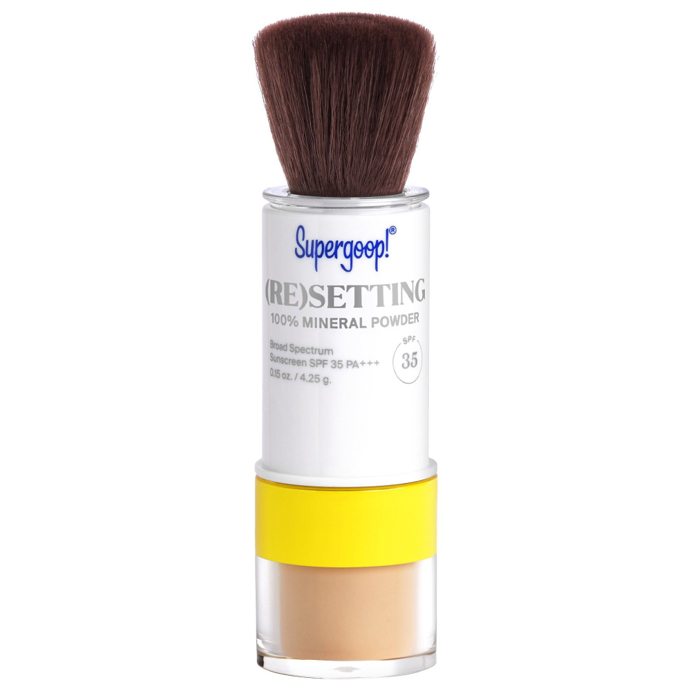 SUPERGOOP солнцезащитная пудра 100% Mineral (Re)setting Powder SPF 35 ...