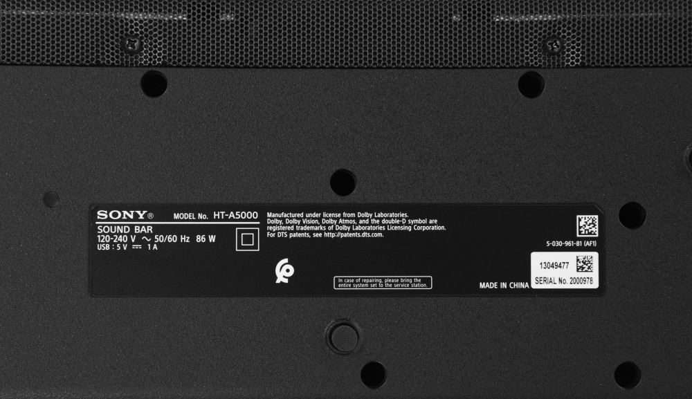 Саундбар Sony HT-A5000 5.1.2 450Вт черный - купить по выгодной цене в ...