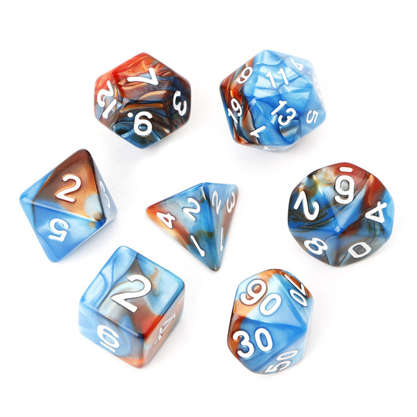 7 шт./компл. акрил-многогранный для настольной игры TRPG D4-D20 купить на OZON по низкой цене ...