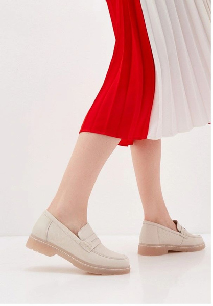 Лоферы Женский Milana белый, размер 36 На любой сезон 6 Без застёжки Россия купить c доставкой ...