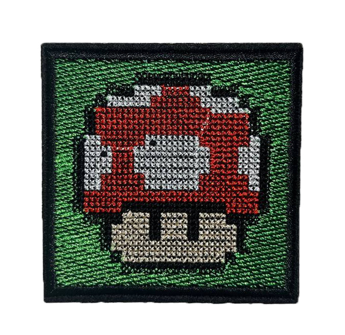 Нашивка, шеврон, патч (patch) Super Mario Гриб, размер 7*7 см - купить ...
