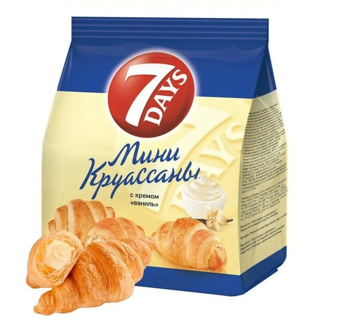 7DAYS Мини-круассаны Ваниль, 105 г - купить с доставкой по выгодным ...