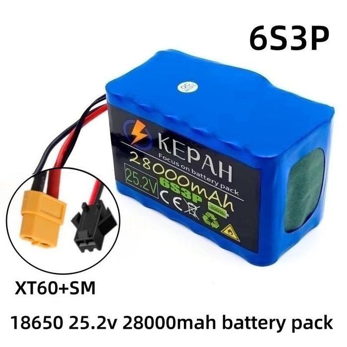 Новый 25.2V 28.0Ah 6s3p 18650 литиевый аккумулятор Электрический ...