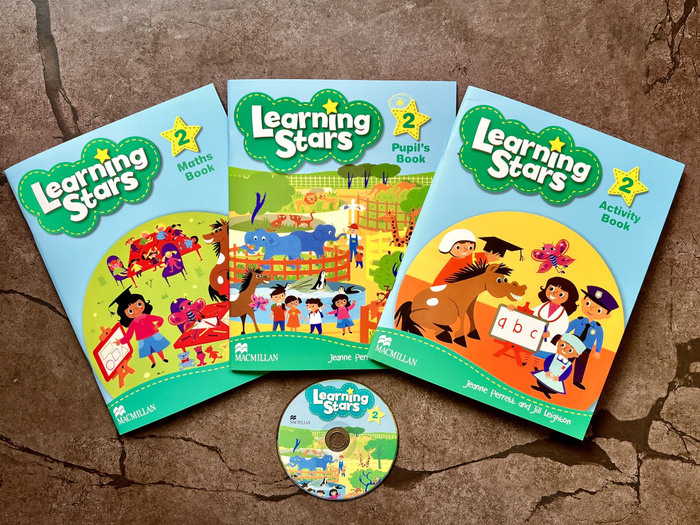 Learning Stars 2 (Учебник + Рабочая Тетрадь + Математика + CD/DVD ...