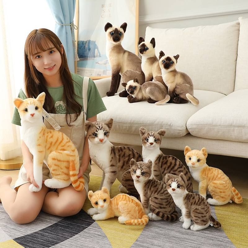 Мягкая игрушка кошка, декоративная реалистичная игрушка 30 см - купить ...