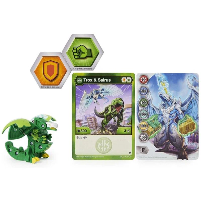 Игровой набор Трансформер Бакуган Трокс x Саирус, зеленый / Bakugan ...
