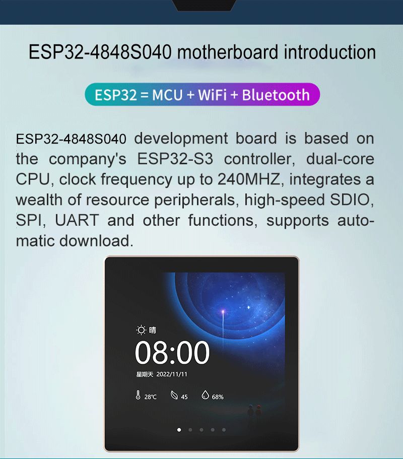 ESP32-S3 Arduino LVGL WIFI & Bluetooth Development Board 4,0-дюймовый ... ESP32-S3 Arduino LVGL WIFI & Bluetooth Development Board 4,0-дюймовый ...