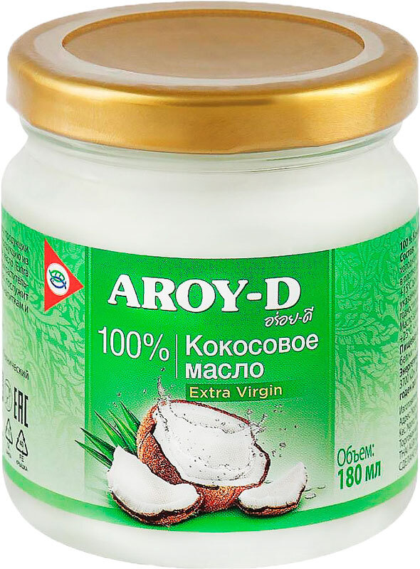 Кокосовое масло Aroy-D, 180 мл - купить с доставкой по выгодным ценам в ...