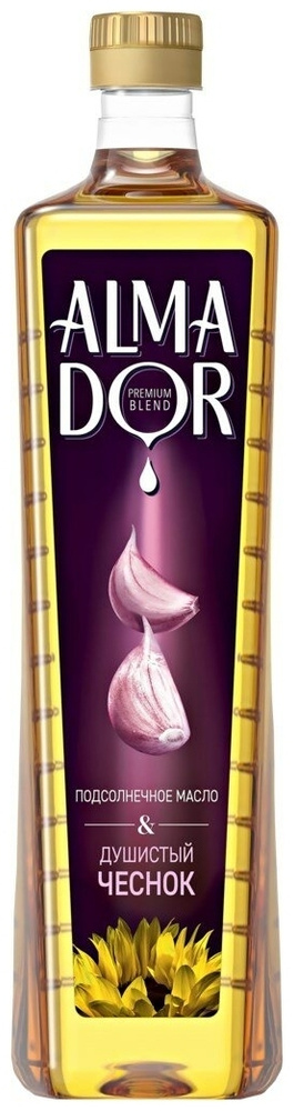 Масло подсолнечное " ALMADORс маслом ЧЕСНОКА 0,75л - 3 шт - купить с ...