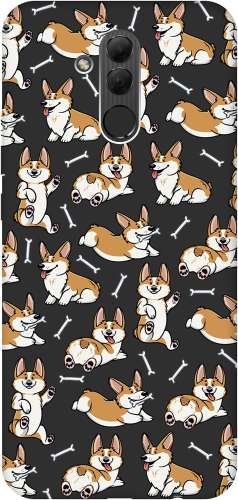 Матовый чехол Corgi Pattern для Huawei Mate 20 Lite / Хуавей Мейт 20 ...