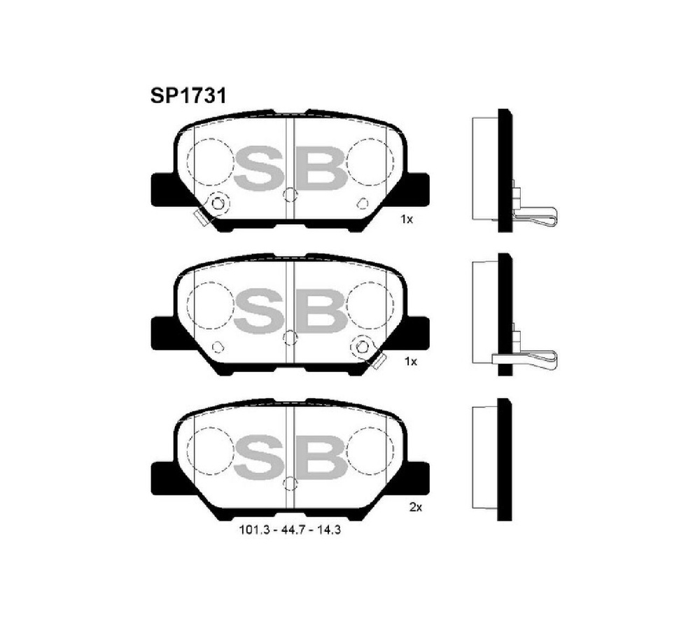 Sangsin Brake Колодки тормозные, арт. SP1731 купить на OZON по низкой ...