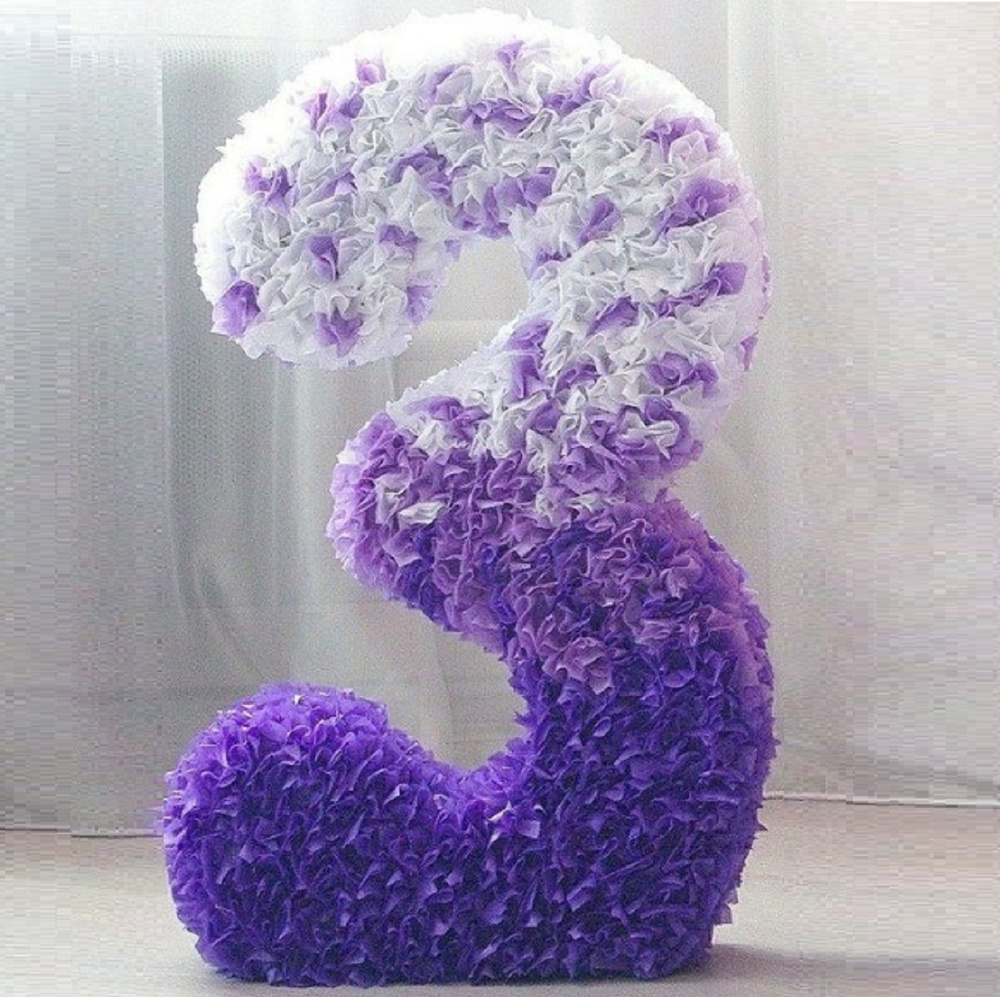 Объемная цифра три 3 на праздник, День Рождения, 65см купить по ...