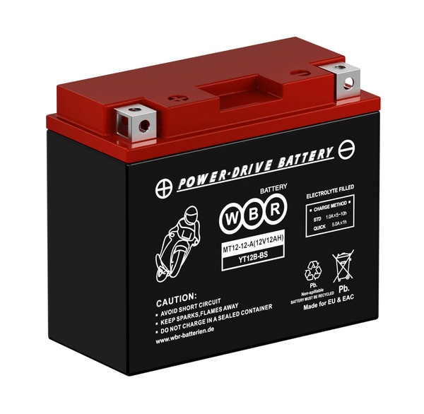 Стартерный свинцово-кислотный аккумулятор WBR MT 12-12-A (12V 12Ah ...