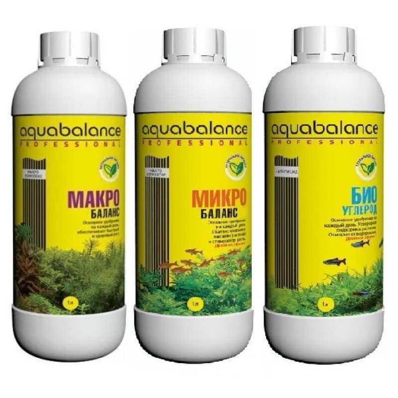 AQUABALANCE PROFESSIONAL набор Микро 1л + Макро 1л + Aльгицид 1л - купить с доставкой по ...