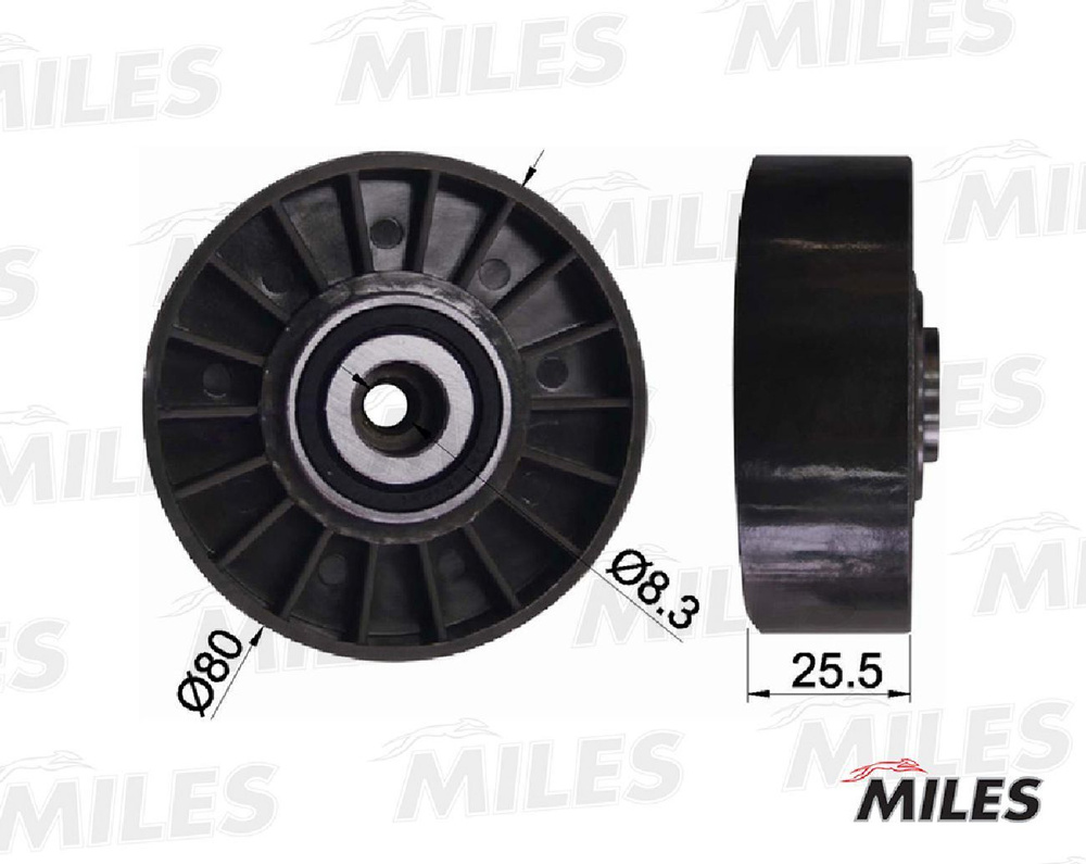 Ролик ремня приводного MB M102/OM601/VW LT/SSANGYONG - MILES арт ...