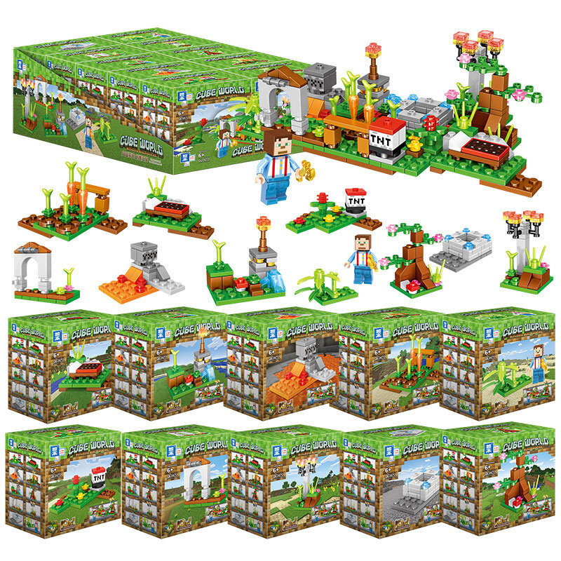 Набор конструкторов Zhe Gao Cube World "Minecraft 10 в 1" / QL0572 ...