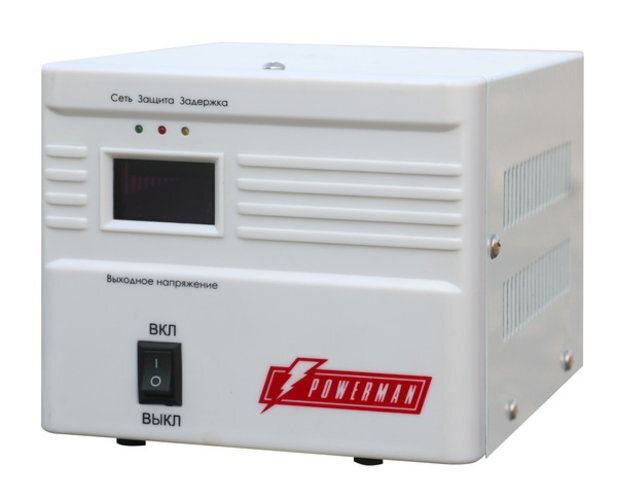 Стабилизатор напряжения Powerman AVS A на 1000 ВА для котла и дома купить по низкой цене с ...