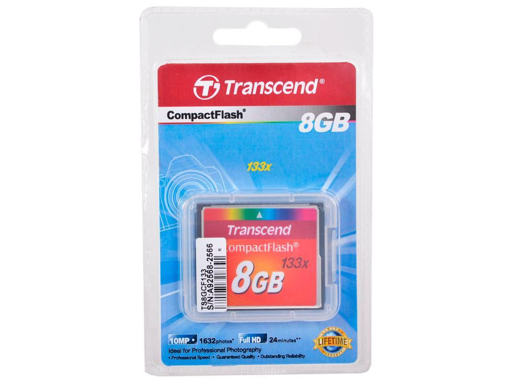 Карта памяти Transcend Compact Flash Card 8Gb 133x TS8GCF133 - купить ...