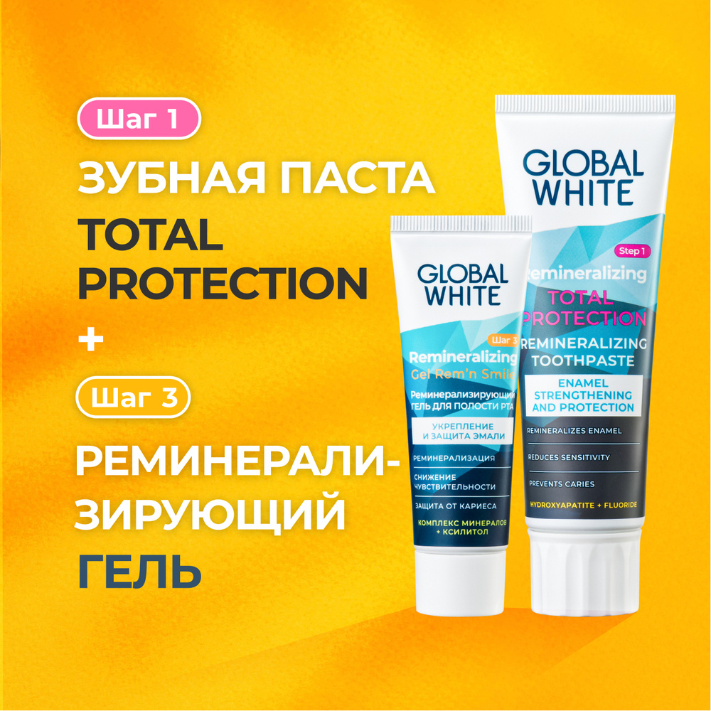 Зубная паста реминерализирующая 100 г и Гель для укрепления эмали ...