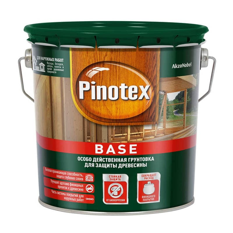 Грунт для защиты древесины Pinotex Base 2,7 л. - купить по доступным ...