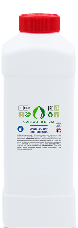 Средство для мытья пола "Чистая польза" 1л - купить с доставкой по ...