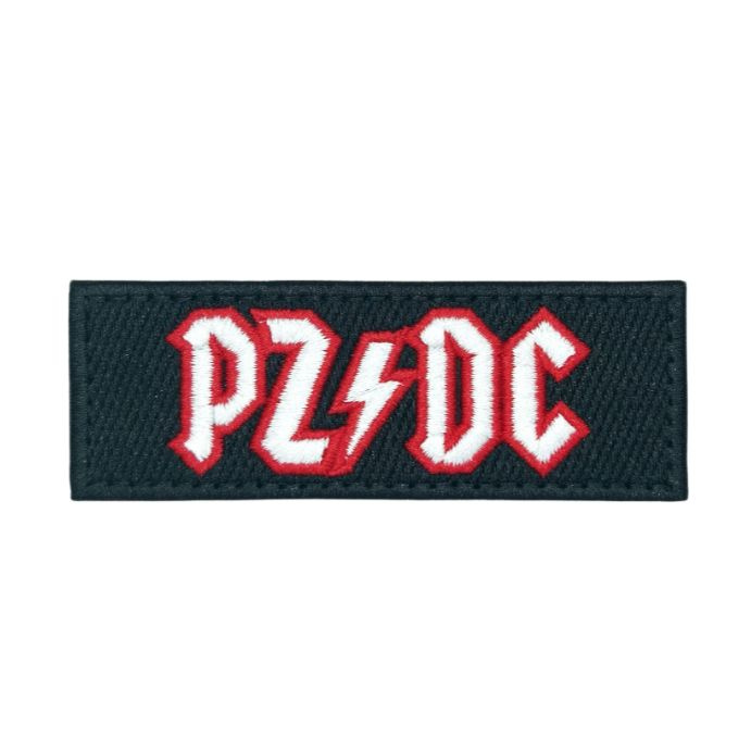 Шеврон для взрослых, нашивка, термоаппликация "PZDC" в стиле AC/DC ...