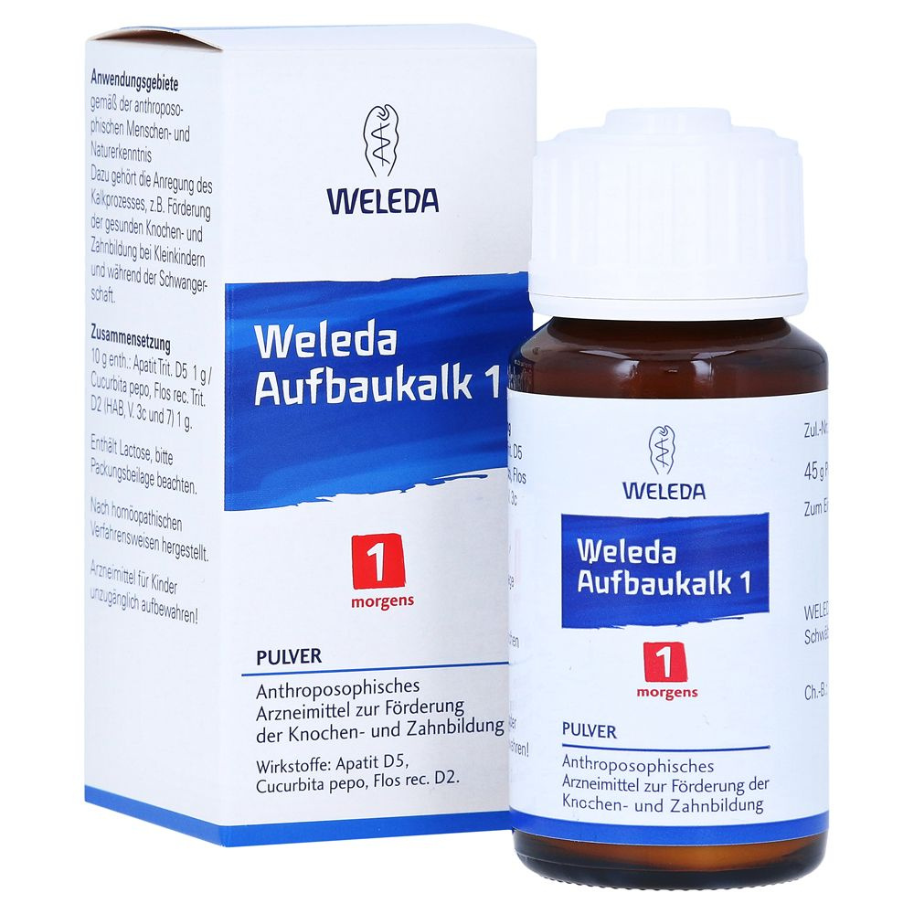 WELEDA Aufbaukalk 1 morgens Веледа Ауфбаукальк 1 Порошок для усвоения ...