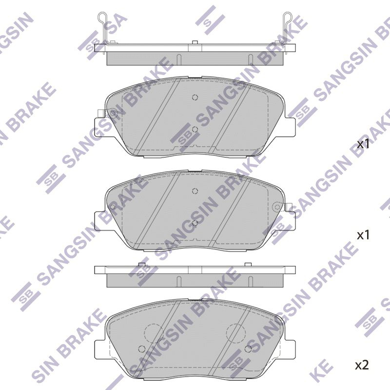 Колодки тормозные Sangsin Brake GP1248 Передние - купить по низким ...